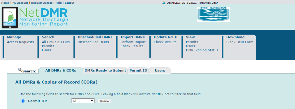 RIPDES Electronic Reporting: NetDMR | Rhode Island Department of ...
